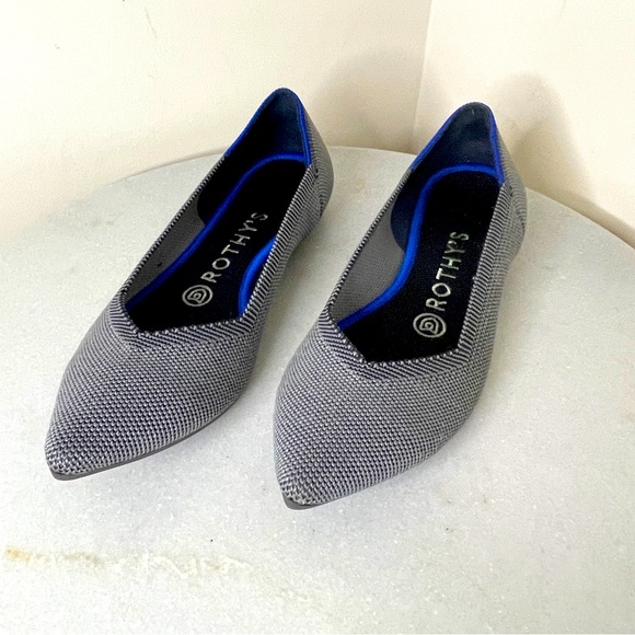 Rothy's | Shoes | Rothys The Point Cloud Grey Birdseye Flat Shoe Womens ...